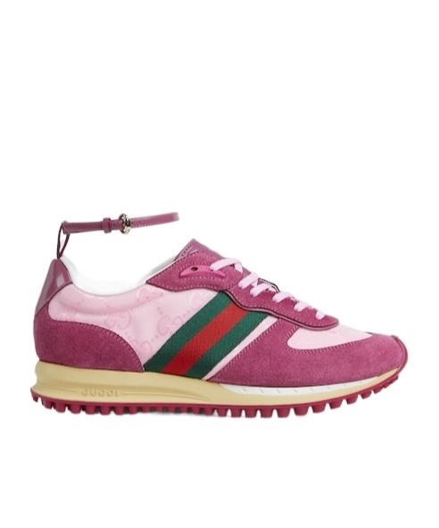 Gucci Re-motion Sneaker With Web Detail - Pink