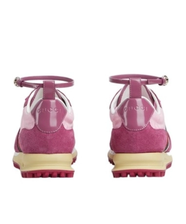 Gucci Re-motion Sneaker With Web Detail - Pink
