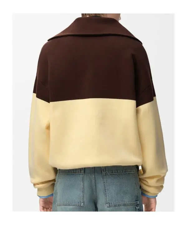 Loewe Colorblock Half-zip Sweater - Brown/yellow