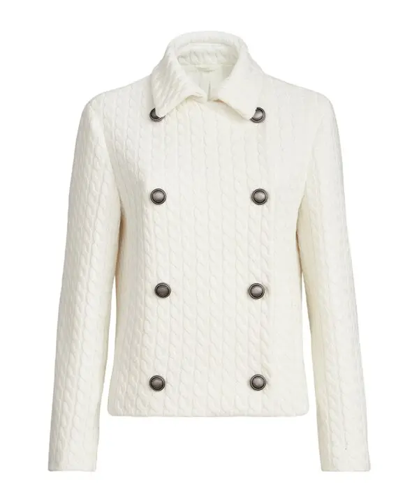 Brunello Cucinelli Cable-knit Double-breasted Blazer