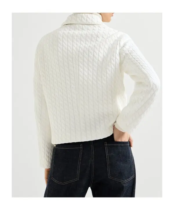 Brunello Cucinelli Cable-knit Double-breasted Blazer