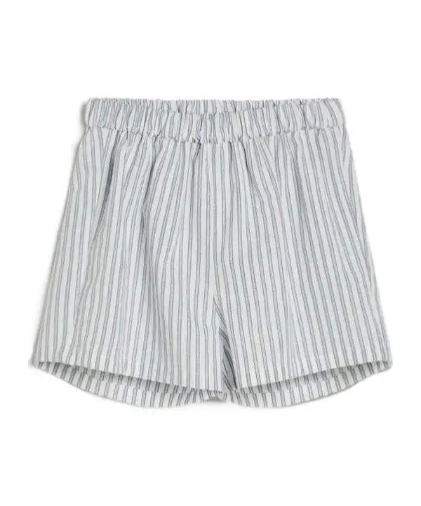 Brunello Cucinelli Sparkling Striped Cotton Baby Bernie Shorts