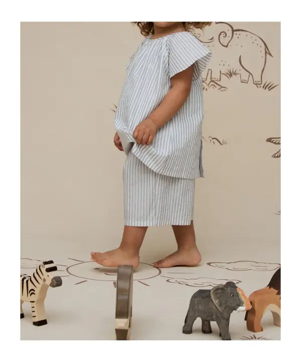 Brunello Cucinelli Sparkling Striped Cotton Baby Bernie Shorts