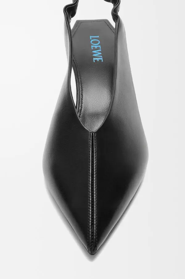 Loewe Origami Cubic Slingback In Lambskin - Black
