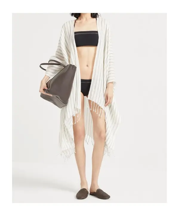 Brunello Cucinelli Monili Chain-embellished Bikini Top