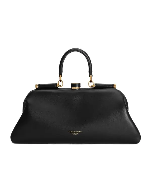 Dolce & Gabbana Logo Stamp Tote Bag - Black