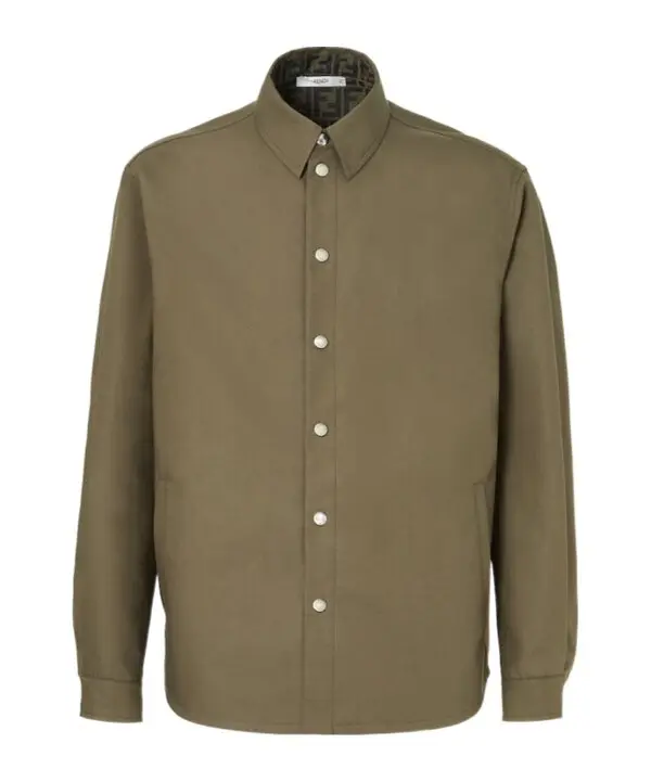 Fendi Mackintosh Fabric Blouson - Green