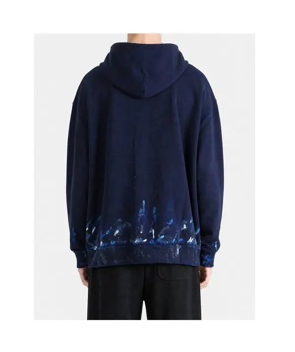 Balenciaga Long Sleeve Zip-up Hoodie - Navy