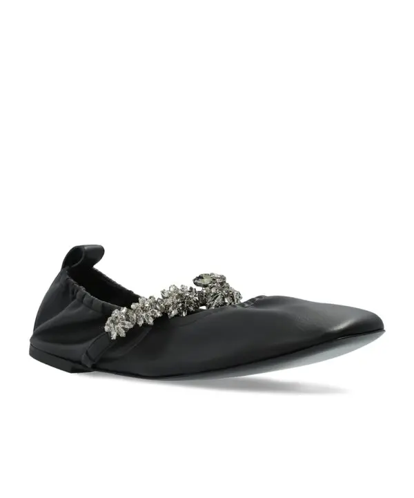 Stella McCartney Elsa Crystal Strap Ballet Flats