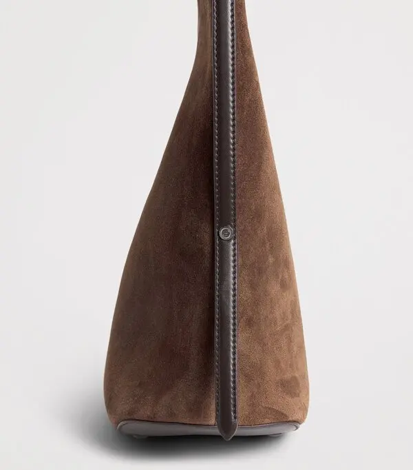 Harrods Medium Suede Shoulder Bag