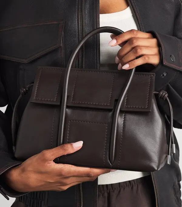 Harrods Small Leather Marcie Shoulder Bag