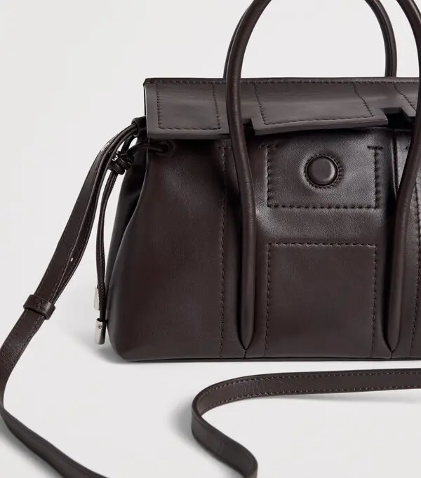 Harrods Small Leather Marcie Shoulder Bag