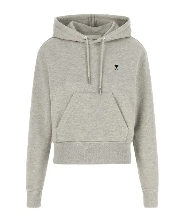 AMI Paris Long-sleeve Hoodie - Grey