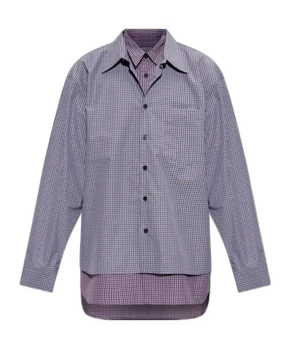 Dries Van Noten Long-sleeved Plaid Shirt