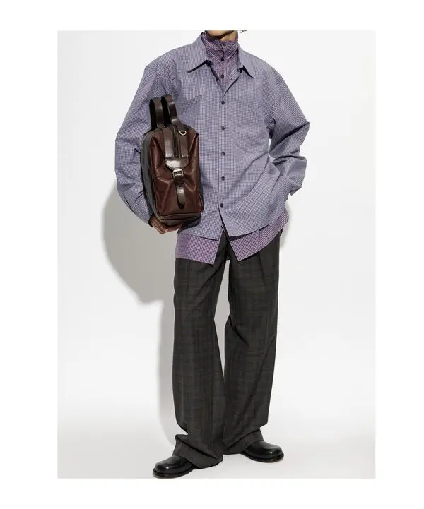 Dries Van Noten Long-sleeved Plaid Shirt