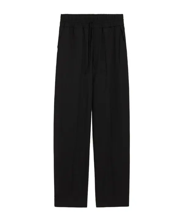 AMI Paris Elasticated-waistband Drawstring Pants - Black