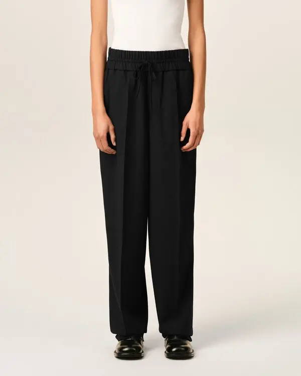 AMI Paris Elasticated-waistband Drawstring Pants
