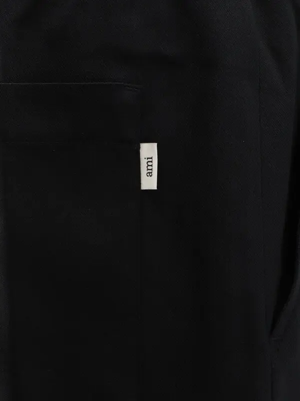 AMI Paris Elasticated Waistband Trousers - Black