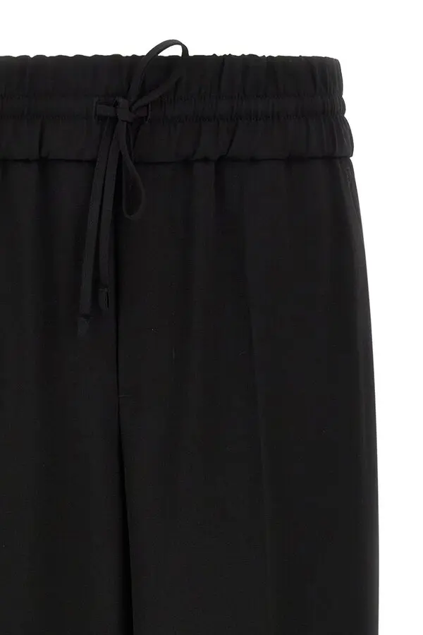 AMI Paris Elasticated Waistband Trousers - Black