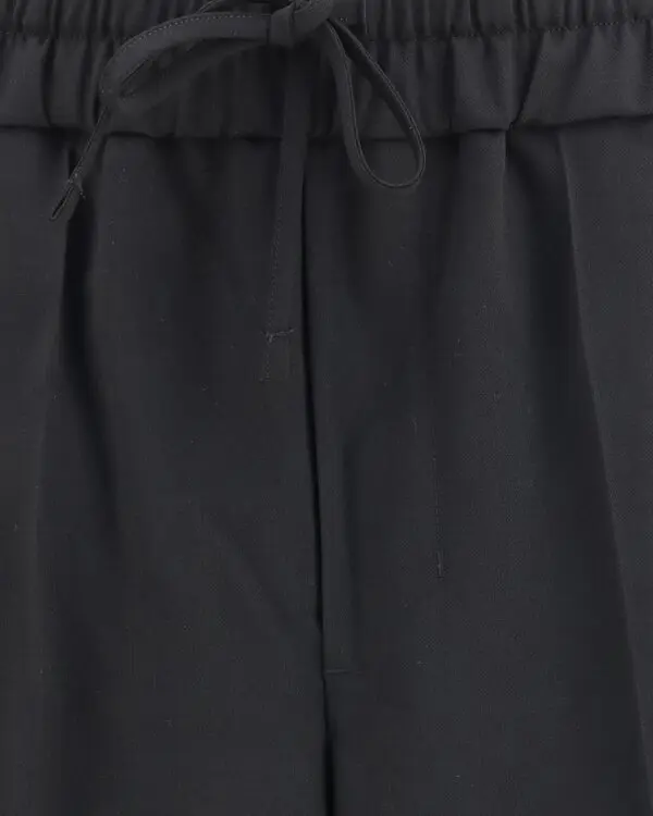 AMI Paris Elasticated Waistband Trousers - Black