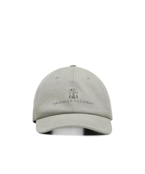 Brunello Cucinelli Logo Embroidered Baseball Cap - Gray