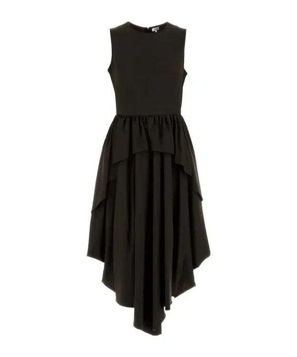 Loewe Asymmetric Ruffled Dress - Brown