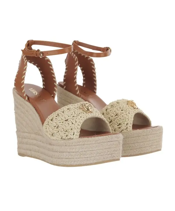 Versace La Medusa Wedge Sandals - No