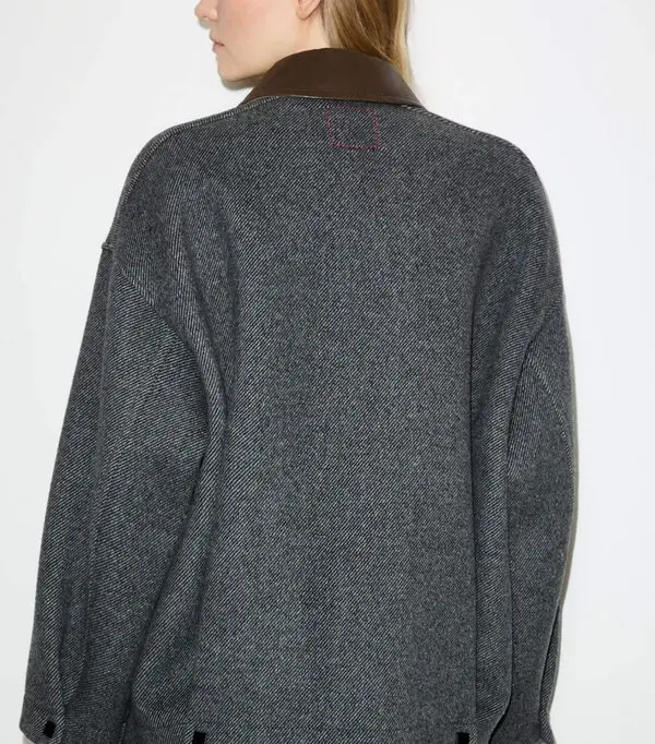 Max & Co. Virgin Wool Blend Coat With Sheepskin Collar