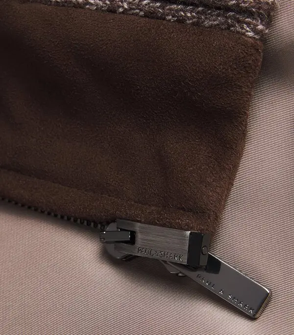 Paul & Shark Suede And Wool-cashmere Bomber Jacket