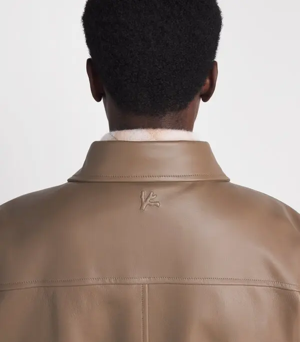 Isaia Lambskin Flight Jacket
