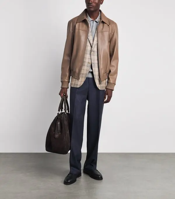 Isaia Wool-silk-cashmere Polo Sweater