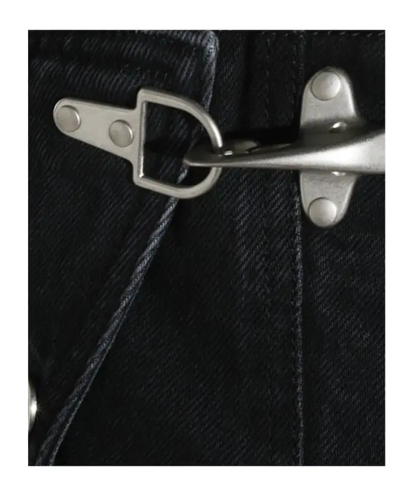 Marni Asymmetrical Pleated Denim Skirt