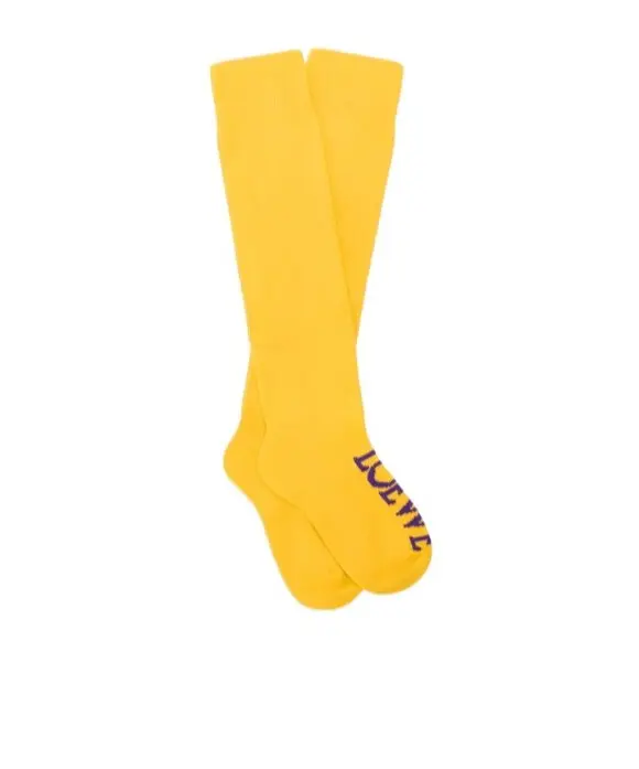 Loewe Ribbed Logo Knee-high Socks