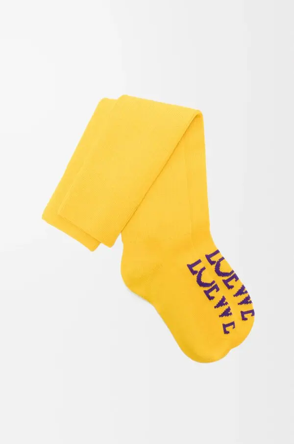 Loewe Ribbed Logo Knee-high Socks