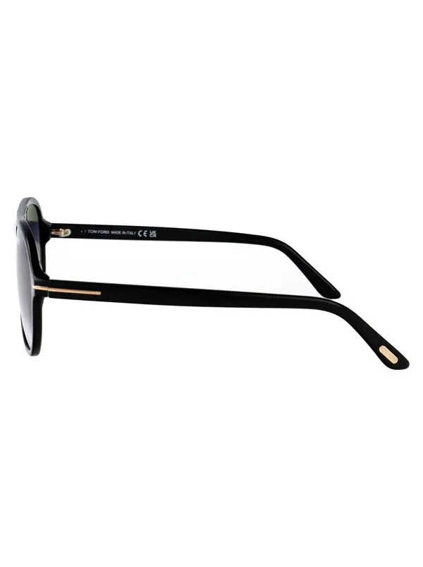 TOM FORD Aviator Frame Sunglasses - Bright Black