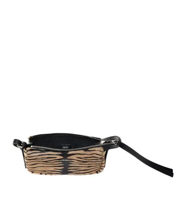 Fendi Tiger-print Pony-effect Leather Bag