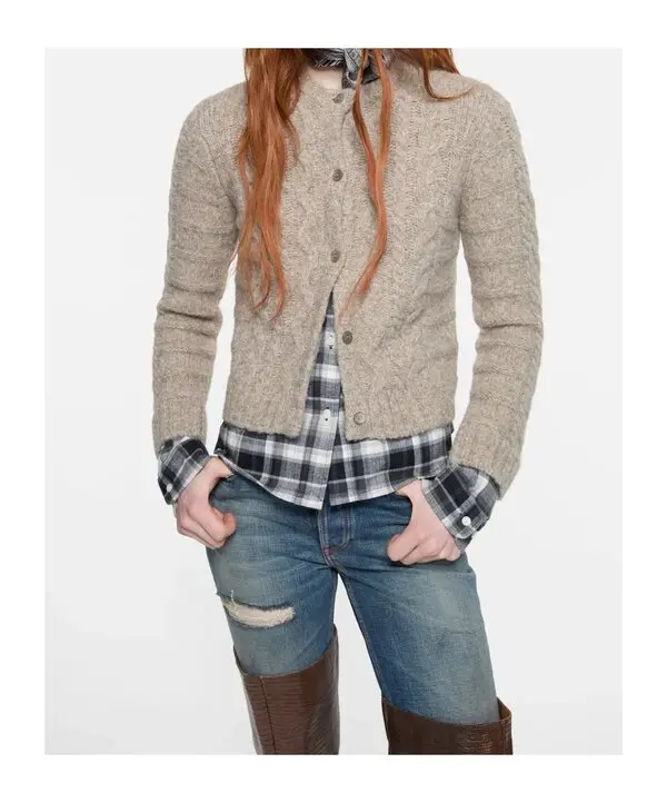 Acne Studios Cable Knit Cardigan