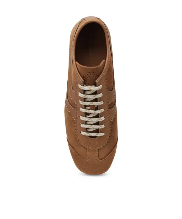 Dries Van Noten Paneled Suede And Leather Sneakers - Camel