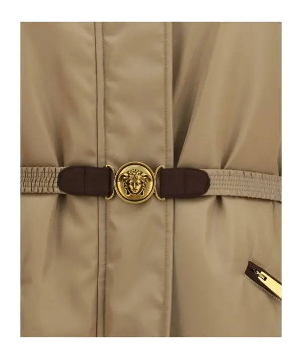 Versace Long-sleeved Belted Jacket
