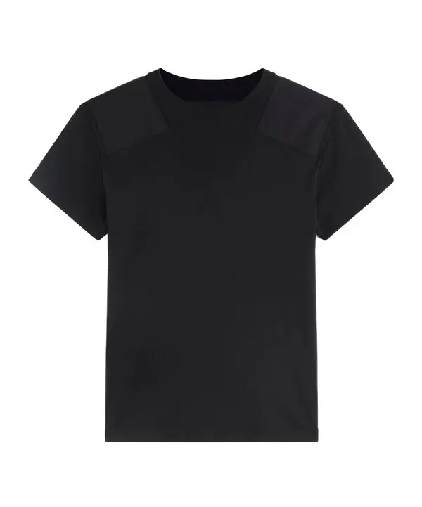 Phoebe Philo Crew Neck T-shirt With Shoulder Patch Detailing