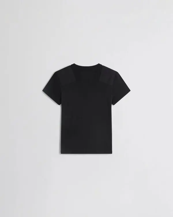 Phoebe Philo Crew Neck T-shirt With Shoulder Patch Detailing