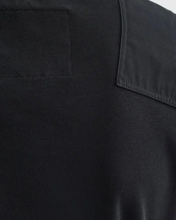 Phoebe Philo Crew Neck T-shirt With Shoulder Patch Detailing