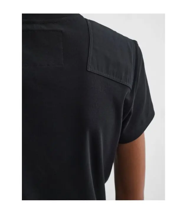 Phoebe Philo Crew Neck T-shirt With Shoulder Patch Detailing