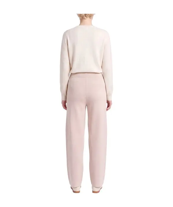 Max Mara Solid-color Tapered Ankle-length Knit Pants