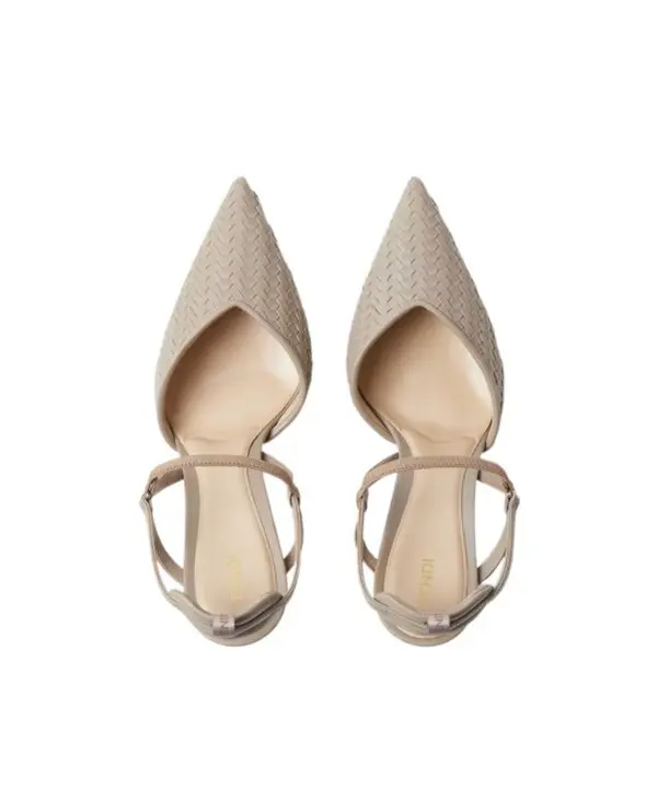 Fendi Very Colibri Dove Leather High-heeled Slingbacks