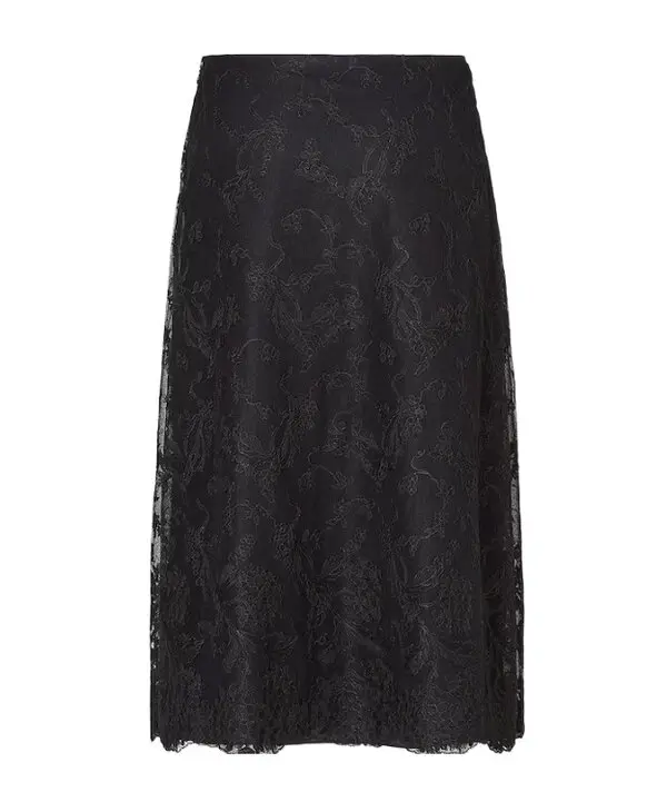 Fendi Peonia Lace Midi Skirt