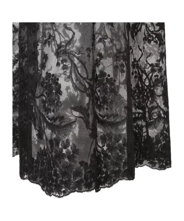 Fendi Peonia Lace Midi Skirt
