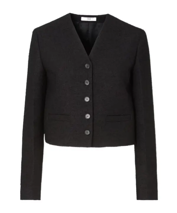 Fendi Bouclé Wool Jacket - Black