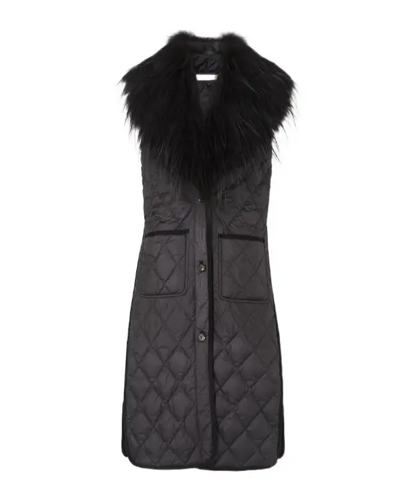 Fendi Nylon And Fox Fur Gilet
