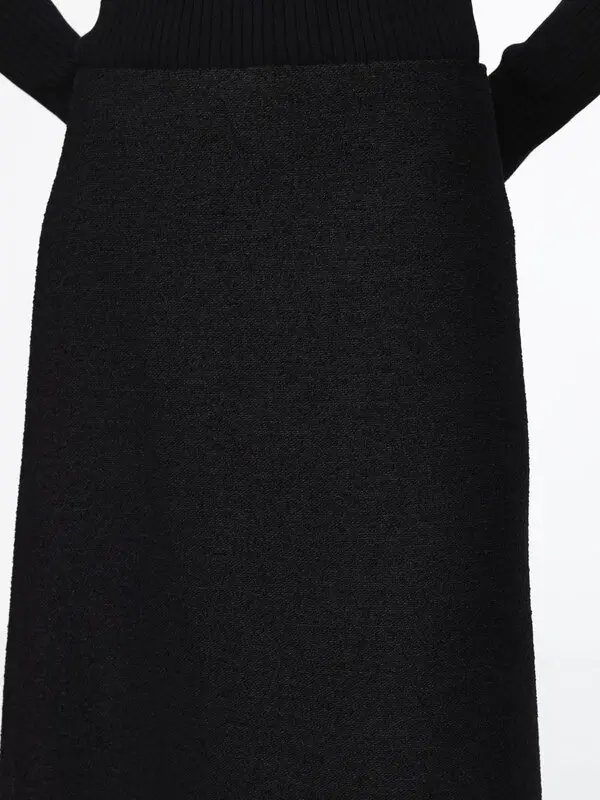 Fendi Wool Bouclé Midi Skirt